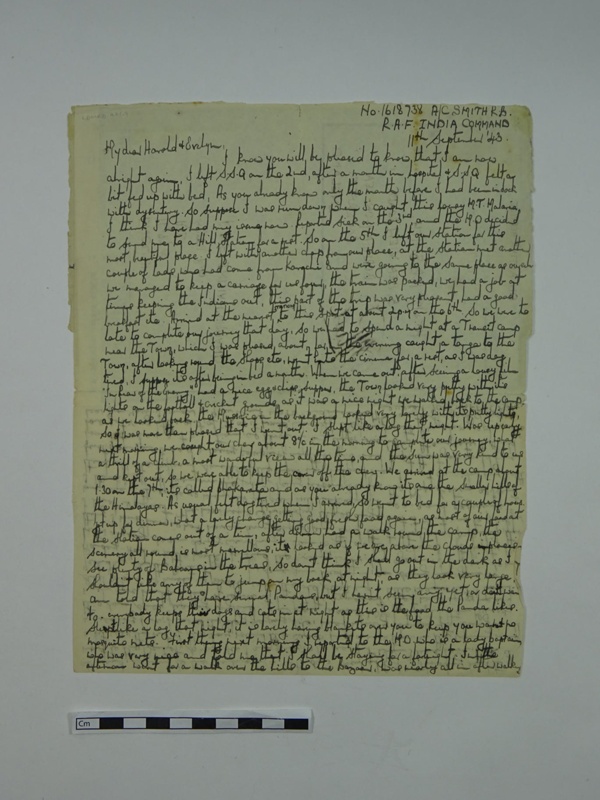 Letter written by Robert Smith; Robert Smith; 11 September 1943; LDMRD ...