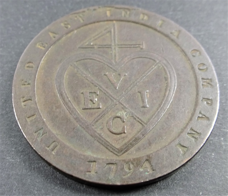 East India Company coin from 1794; United East India Company; 1794 ...