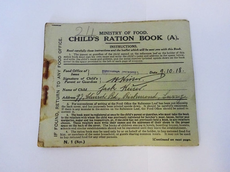 Ration Book; 1918; LDMRD 0589.6 | eHive