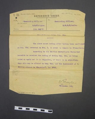 Royal Navy Reference Sheet, 1919; 1919; LDMRD 0731.37 | eHive