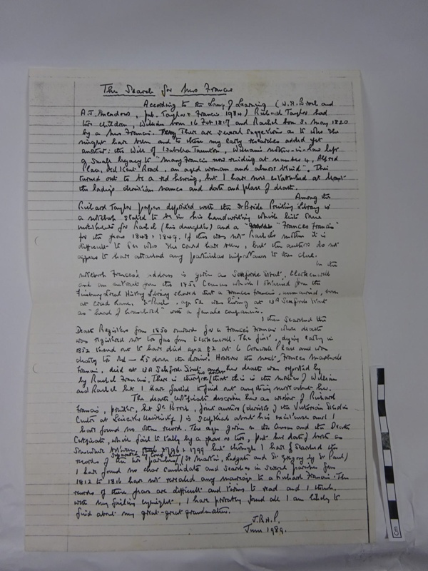 Handwritten letter; 1989; LDMRD 2014.26 | eHive