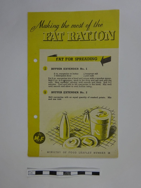 'Making the most of the fat ration', Ministry of Food leaflet; Ministry ...