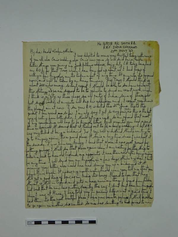 Letter written by Robert Smith; Robert Smith; 23 July 1943; LDMRD 0971. ...