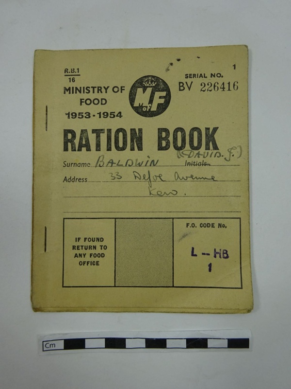 Ration book; Ministry of Food; 1953-1954; LDMRD 0844.3 | eHive