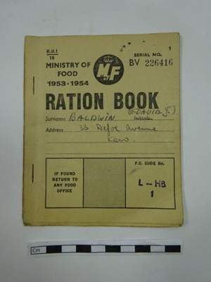 Ration book; Ministry of Food; 1953-1954; LDMRD 0844.3 | eHive