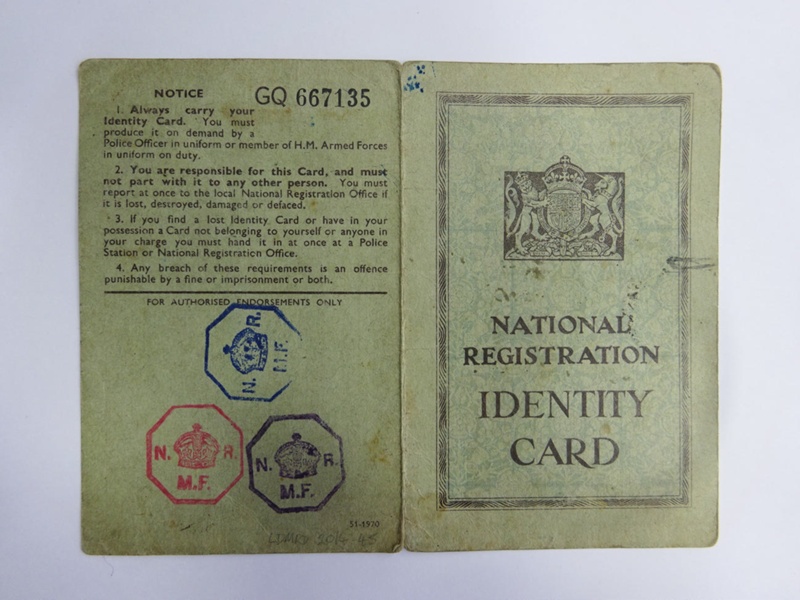 National Registration Identity Card; 1946; LDMRD 2014.45 | eHive