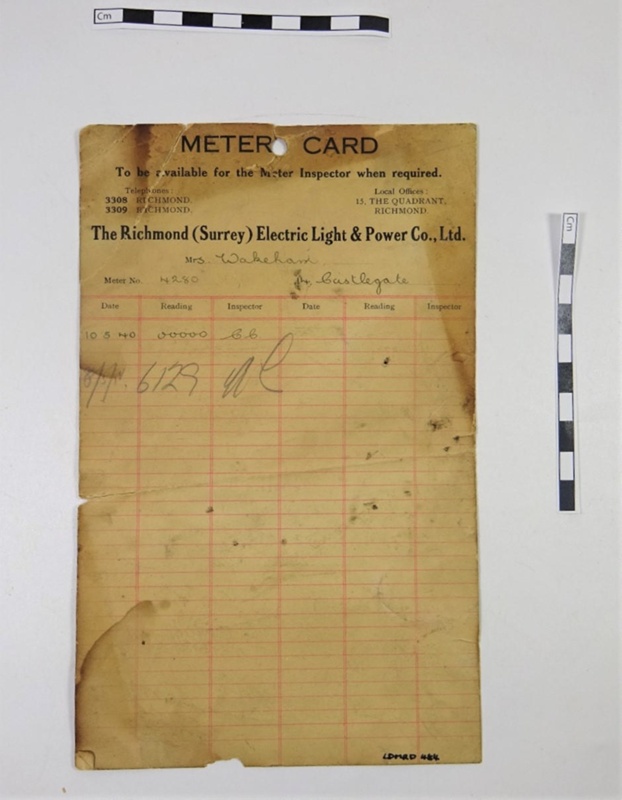 Meter card; LDMRD 0484 | eHive