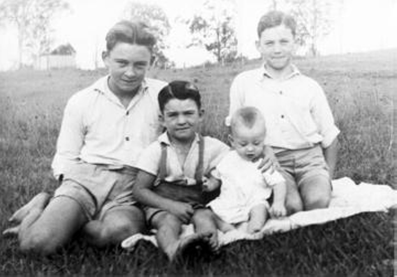 Photo - Colin, Peter, Denis (baby) and Robert Mitchell. c.1946; c. 1946 ...