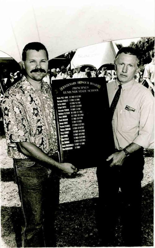 Photo - Kent Hartshorn Cr and Principal Alan Henderson holding Plaque ...