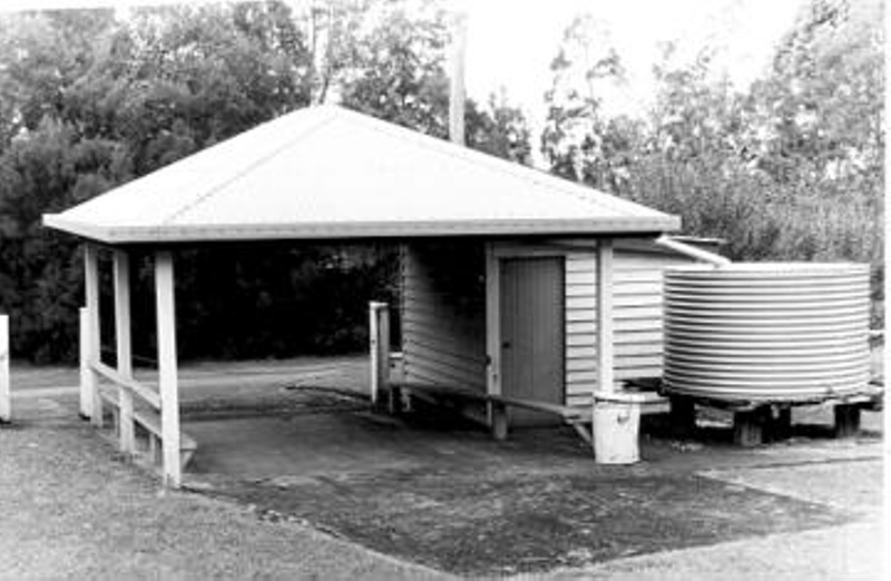 Photo - Shelter shed and tank at Eumundi Cemetery, 1996. (taken from ...