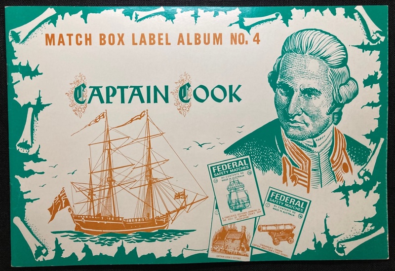Captain Cook match box covers in album; 1970; 2021.150 | eHive