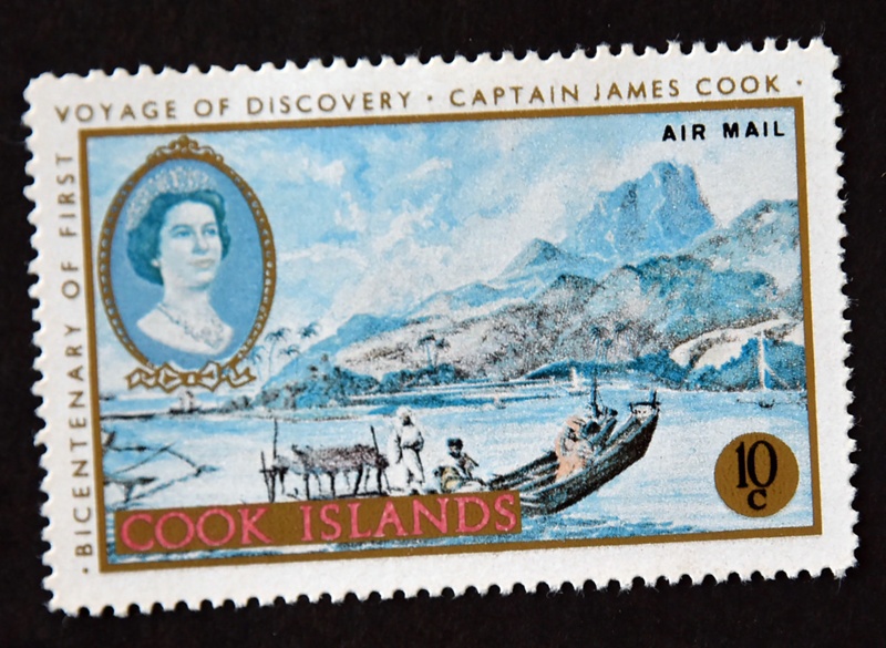 Postage stamp, Cook Islands 10c, Bicentenary of first voyage of ...