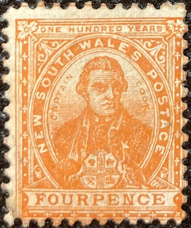 Postage stamp, Australia , New South Wales Postage, four pence, one ...