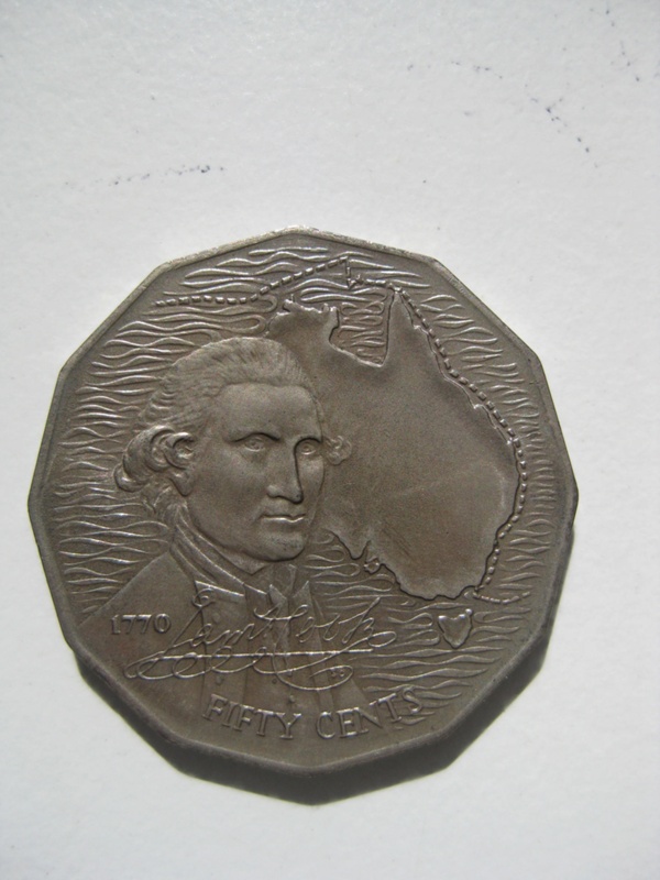 Coin, Australia 50 cents, 200th Anniversary - Captain Cook's Australian ...