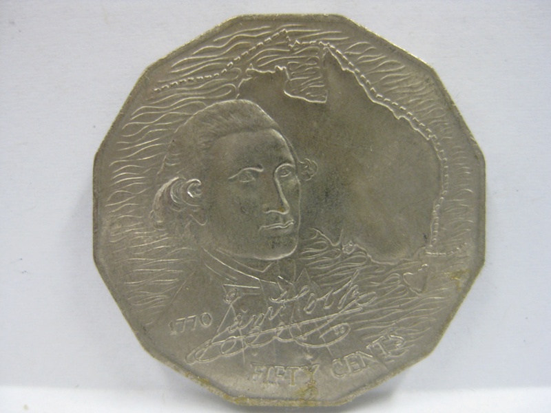 Coin, Australia 50 cents, 200th Anniversary - Captain Cook's Australian ...
