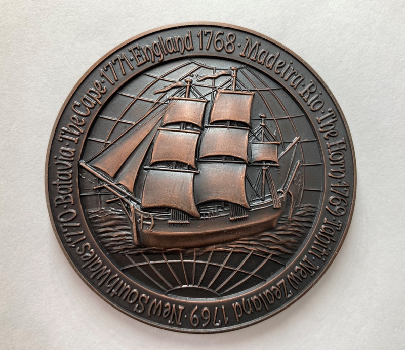 Commemorative medallion of Captain Cook Bicentenary ; Amor Mint; 1970 ...