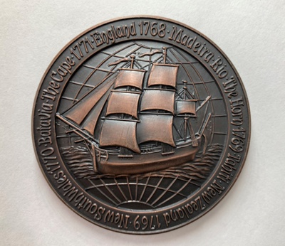 Commemorative medallion of Captain Cook Bicentenary ; Amor Mint; 1970 ...