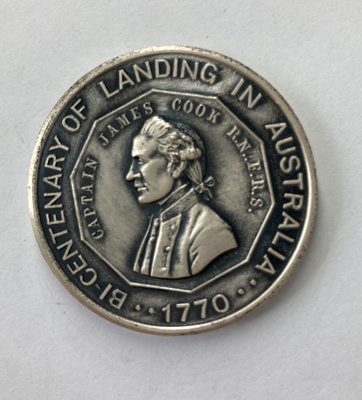 Commemorative medallion of Captain Cook Bicentenary; 1969; 2021.166 | eHive