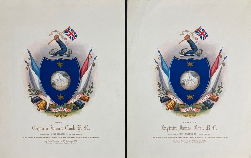 Captain Cook's coat of arms; 2016.114:1-2 | eHive