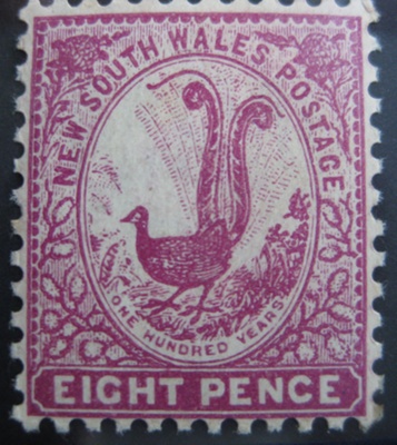 Postage stamp, Australia , New South Wales Postage, eight pence, one ...