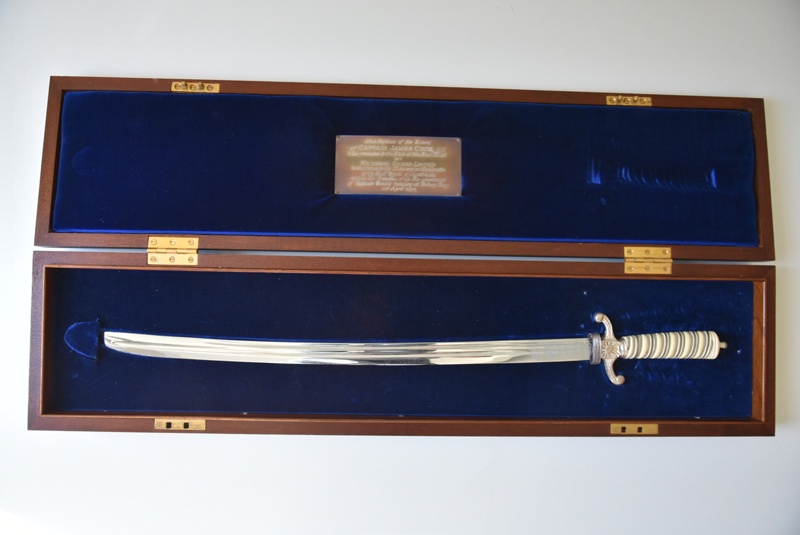 Replica of Captain Cook's sword and presentation case; Wilkinson Sword ...