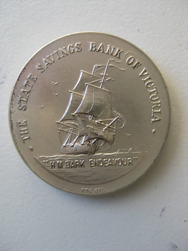 Commemorative medallion of Captain Cook Bicentenary; Stokes; 1969; 2016 ...