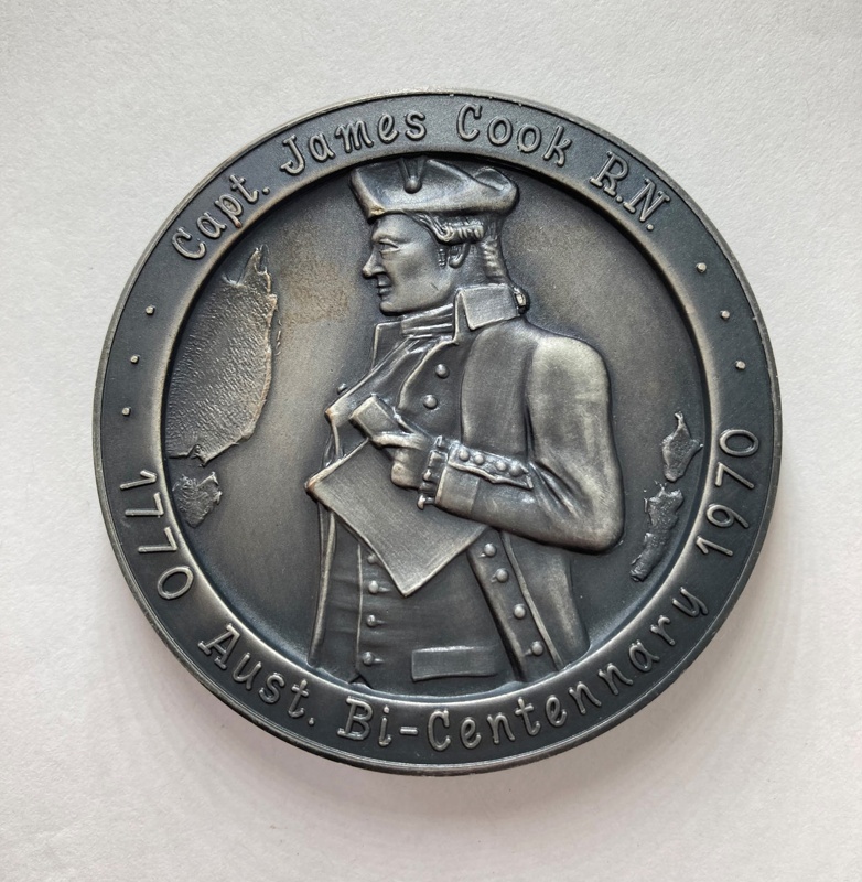 Commemorative medallion of Captain Cook Bicentenary ; Amor Mint; 1970 ...