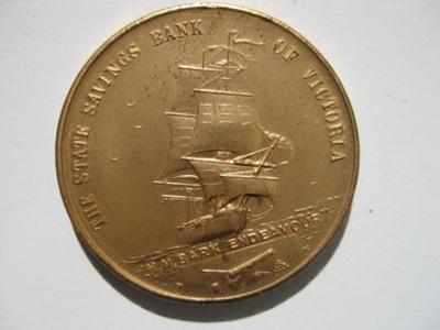 Commemorative medallion of Captain Cook Bicentenary; Stokes; 1969; 2016 ...