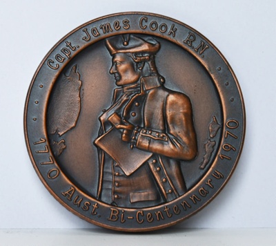 Commemorative medallion of Captain Cook Bicentenary ; Amor Mint; 1970 ...