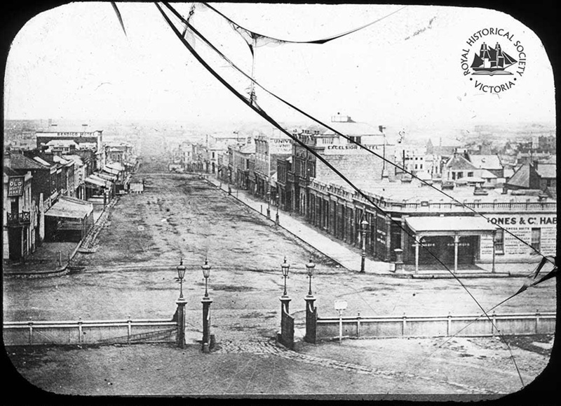Bourke Street East, Melbourne, looking from Parliament House, c. 1865 ...