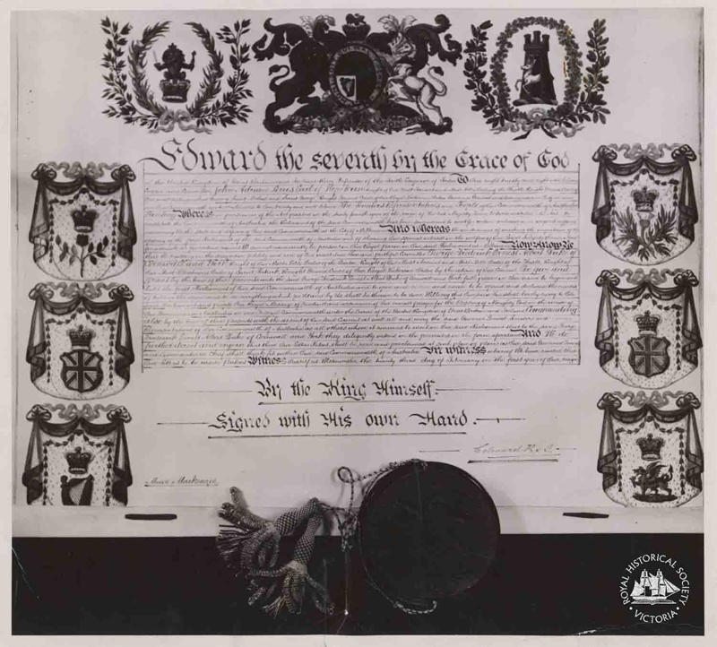 Federation : Duke of York's Commission from Edward VII to open first ...