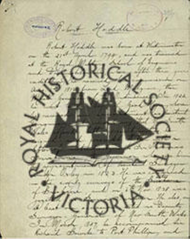 Robert Hoddle : documents relating to his life. ; MS 000092 (Box 035-7 ...