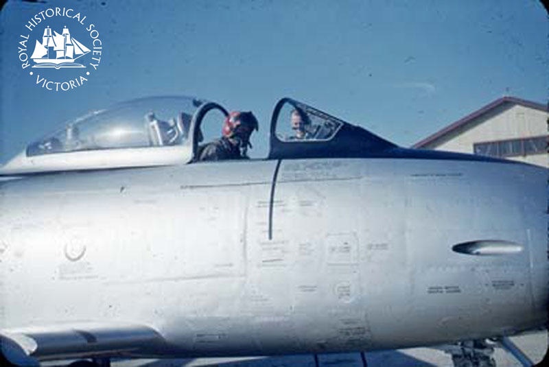 Commonwealth Aircraft Corporation Sabre fighter at Laverton RAAF Base ...