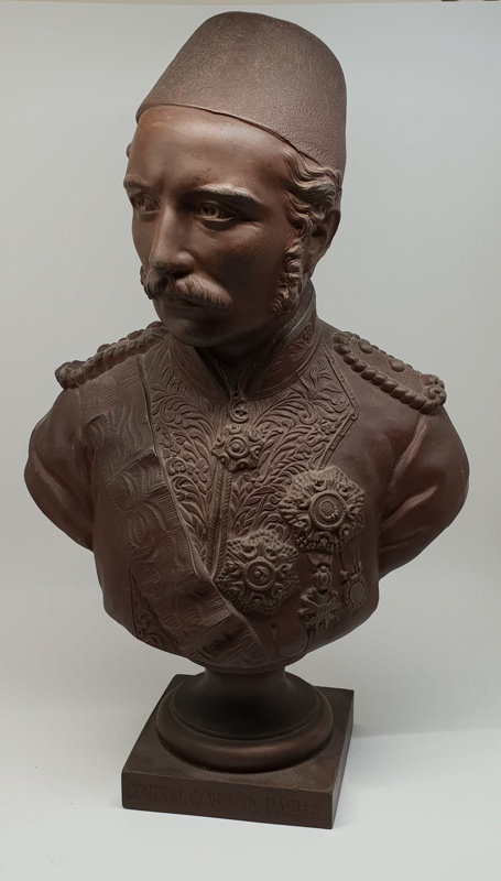 General Gordon Pasha, bust; Paul Mitton, London (active late 19th ...