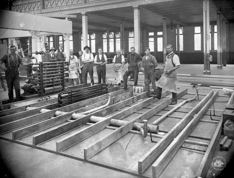 Workroom under construction, MacRobertson Factory, Fitzroy c. 1920s ...