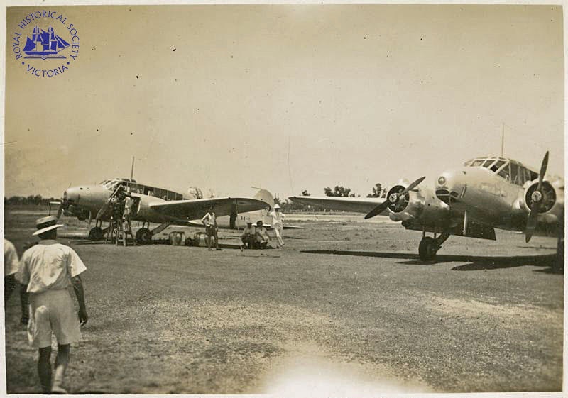 Two RAAF Avro Anson aircraft on airfield at Darwin, c. 1940; Lee-Archer ...