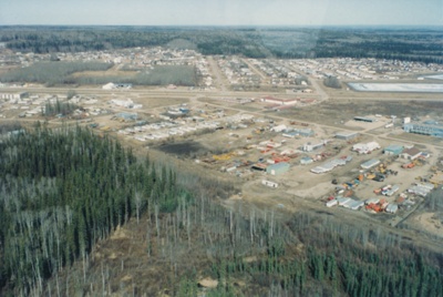 Aerial view of Fort Nelson 1995; FNPL2017.001.009 | eHive
