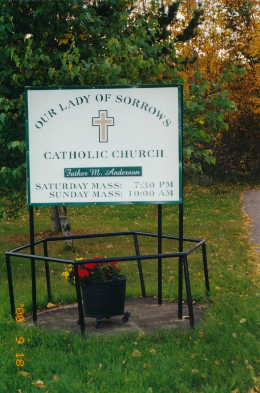 Our Lady of Sorrows Church SIgn; FNPL2015.015.017 | eHive