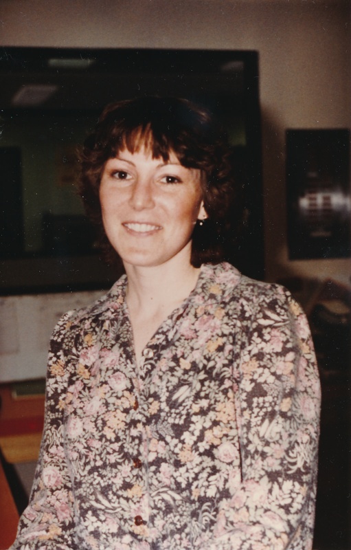 Leanne Sanders at the nurses' desk; Mary Eaton; FNPL2018.010.133 | eHive