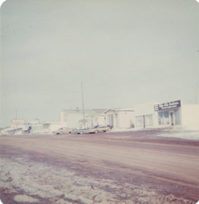 Old Style-Rite, bank, and post office on the frontage road; FNPL2016 ...