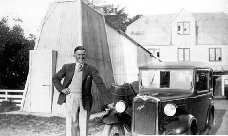 Singleton-001 Milltown mill Walter Simpson with Austin 7 in front ...