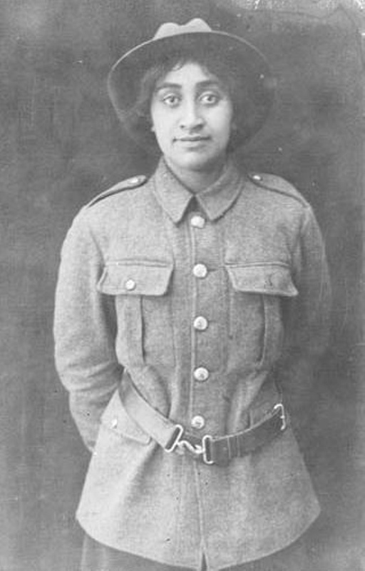 Maori girl in army uniform ex Bill & Isla Jones; EHS-4138 | eHive