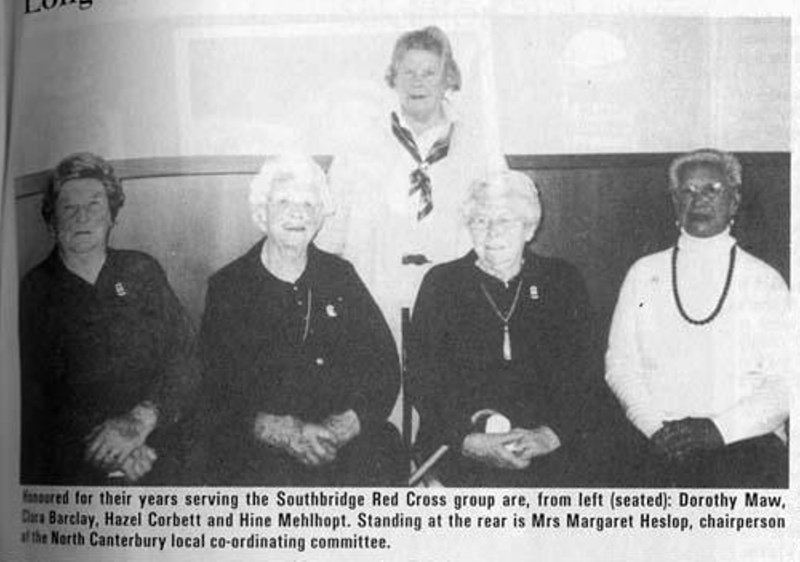 Southbridge Red Cross Dorothy Maw, Clara Barclay, Hazel Corbett, Hine ...