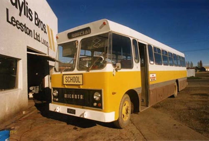 MidCanterbury Transport School bus, at Baylis Bros Leeston ex Book 2 ...