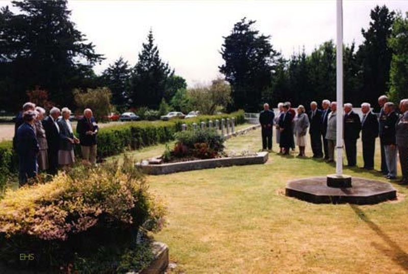 RSA Planting tree Leeston cemetery to mark end ww1, Edna & Frank ...
