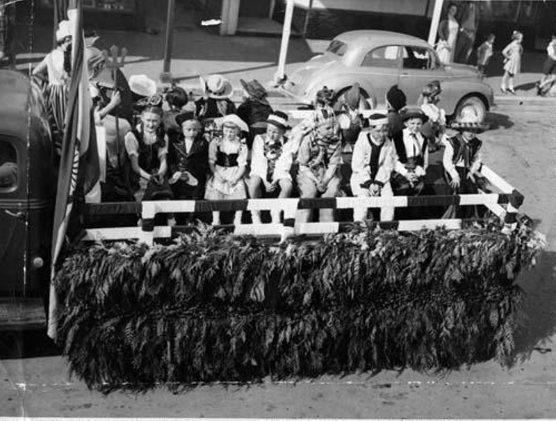 1950 St Josephs Float Leeston, Parade, named, ex Shona McCartin; EHS ...