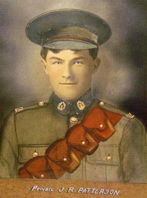 Private John Robert Patterson, in uniform, WW1 ex Colin Patterson; EHS ...