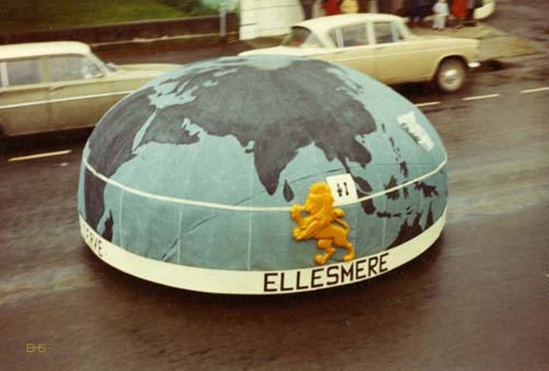 Lion club float in the A&P Assn Centenial procession, Leeston, ex ...