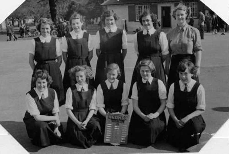1950 Southbridge District School Net ball winners North canty District ...