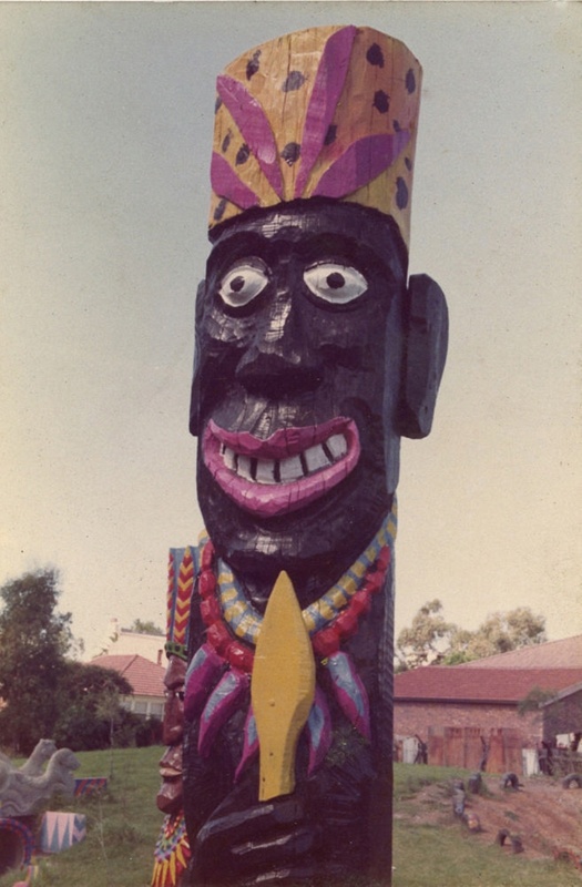 Totem from the Children's Playground painted by Public Art Squad-David ...